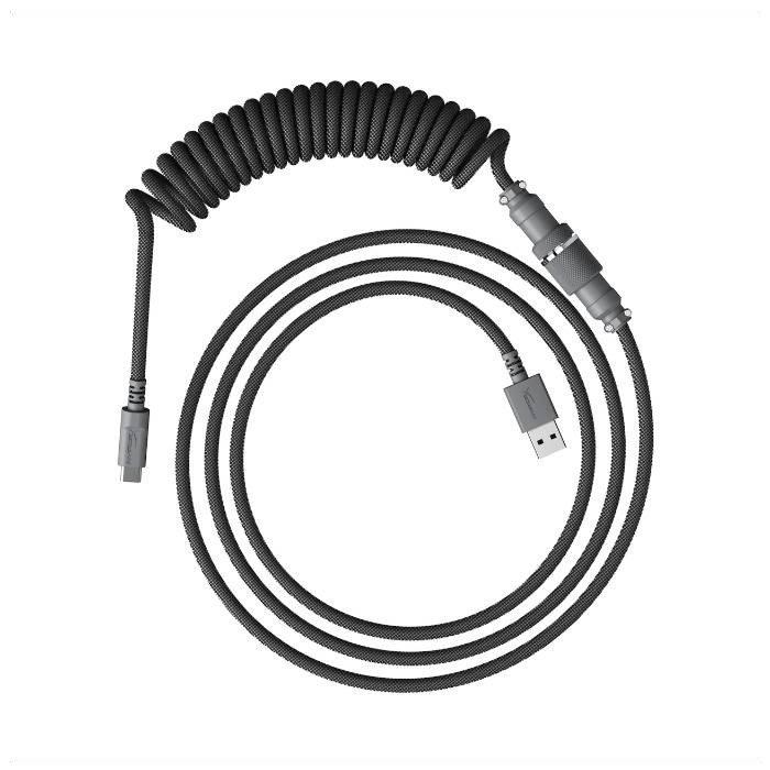 HyperX USB-C Coiled 1.37m Cable – Gray/Black| Xcite Kuwait