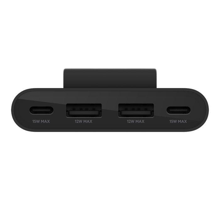 Belkin 4-Port USB Power Extender BUZ001BT2MBKB7 Black| Xcite