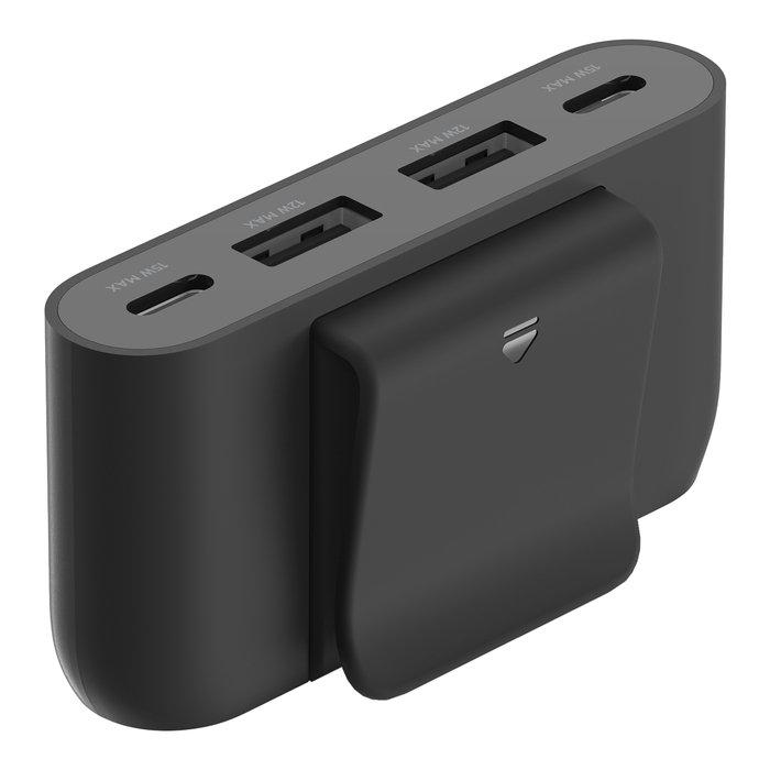 Belkin 4-Port USB Power Extender BUZ001BT2MBKB7 Black| Xcite