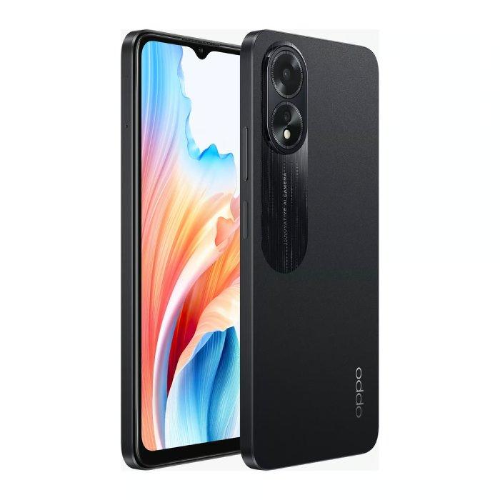 OPPO A18, 6.56-Inch 4GB RAM 128GB Glowing Black| Xcite