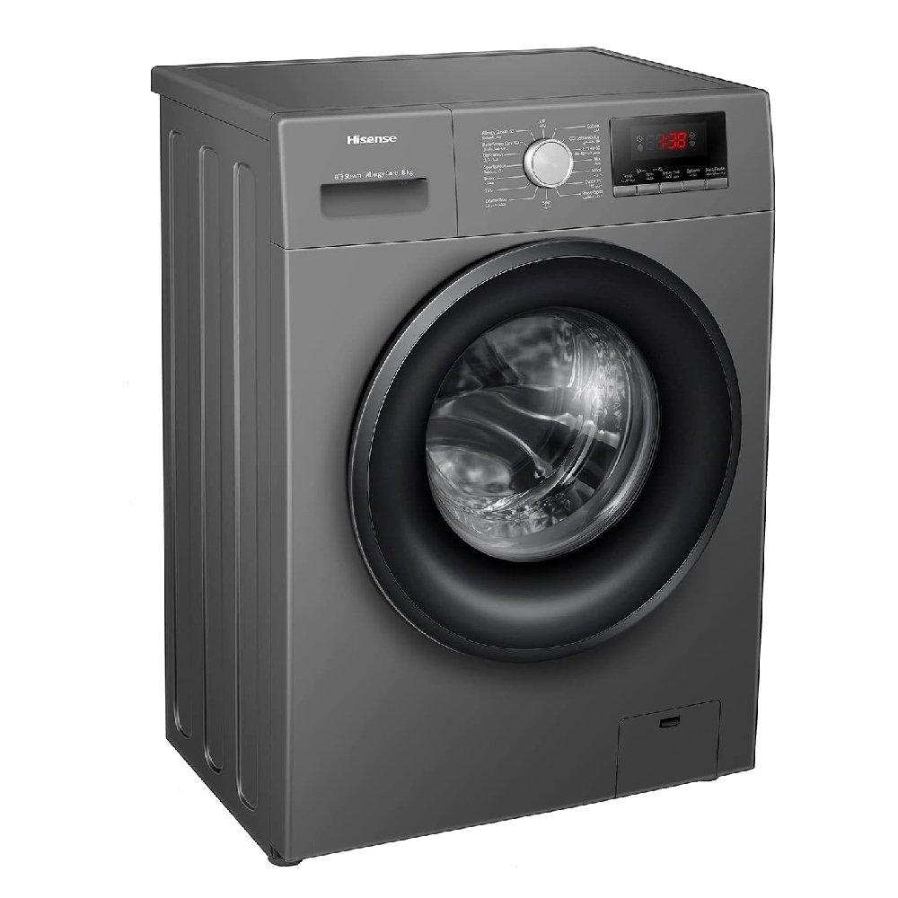 Hisense Front Load Washer 8KG Titanium Gray| Xcite Kuwait