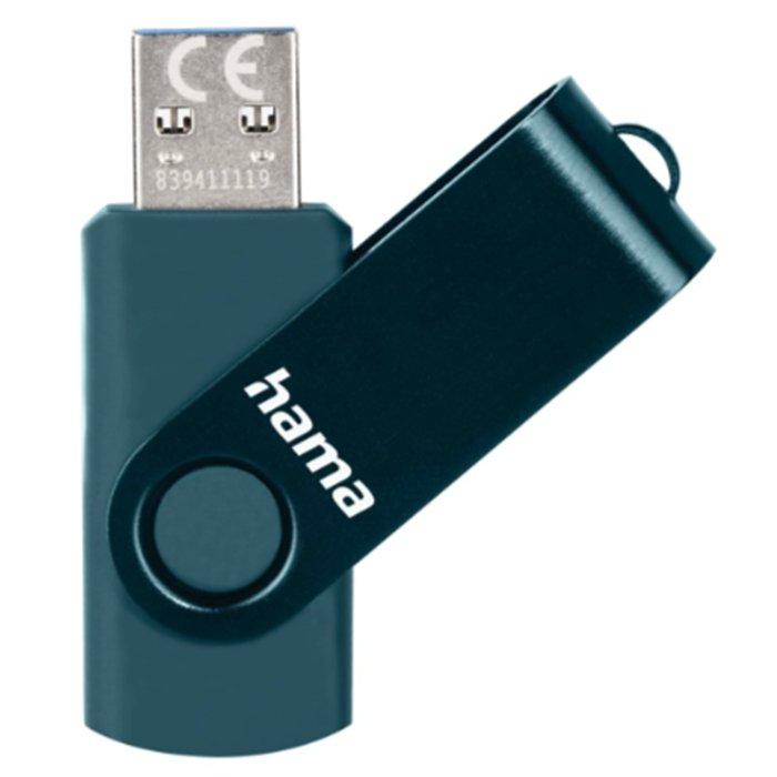 Hama Rotate USB 3.0 Flash Drive 64GB 182464 in Blue| Xcite