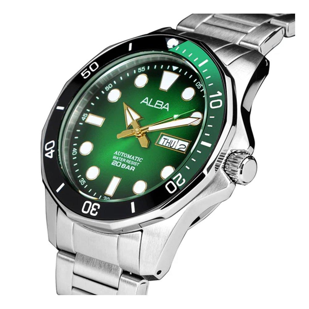 Alba mechanical watch for men, analog, 43mm, stainless steel strap ...