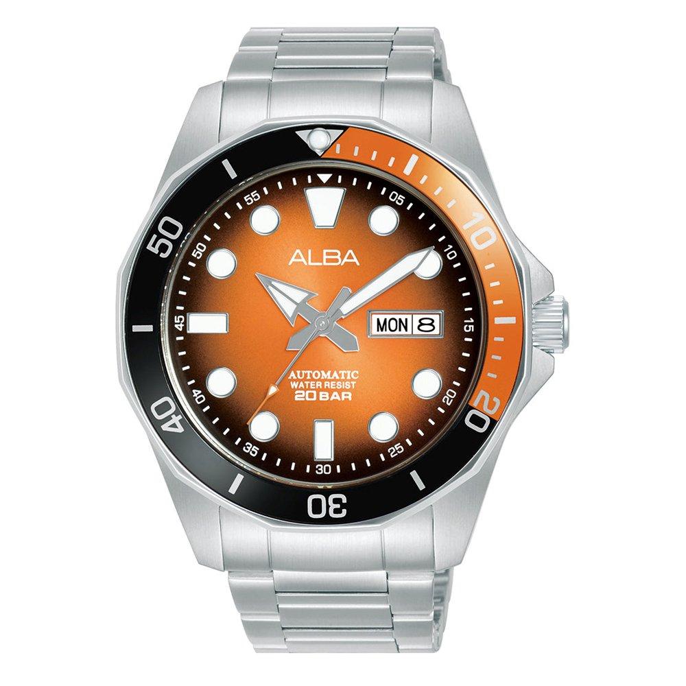 Alba mechanical watch for men, analog, 43mm, stainless steel strap ...