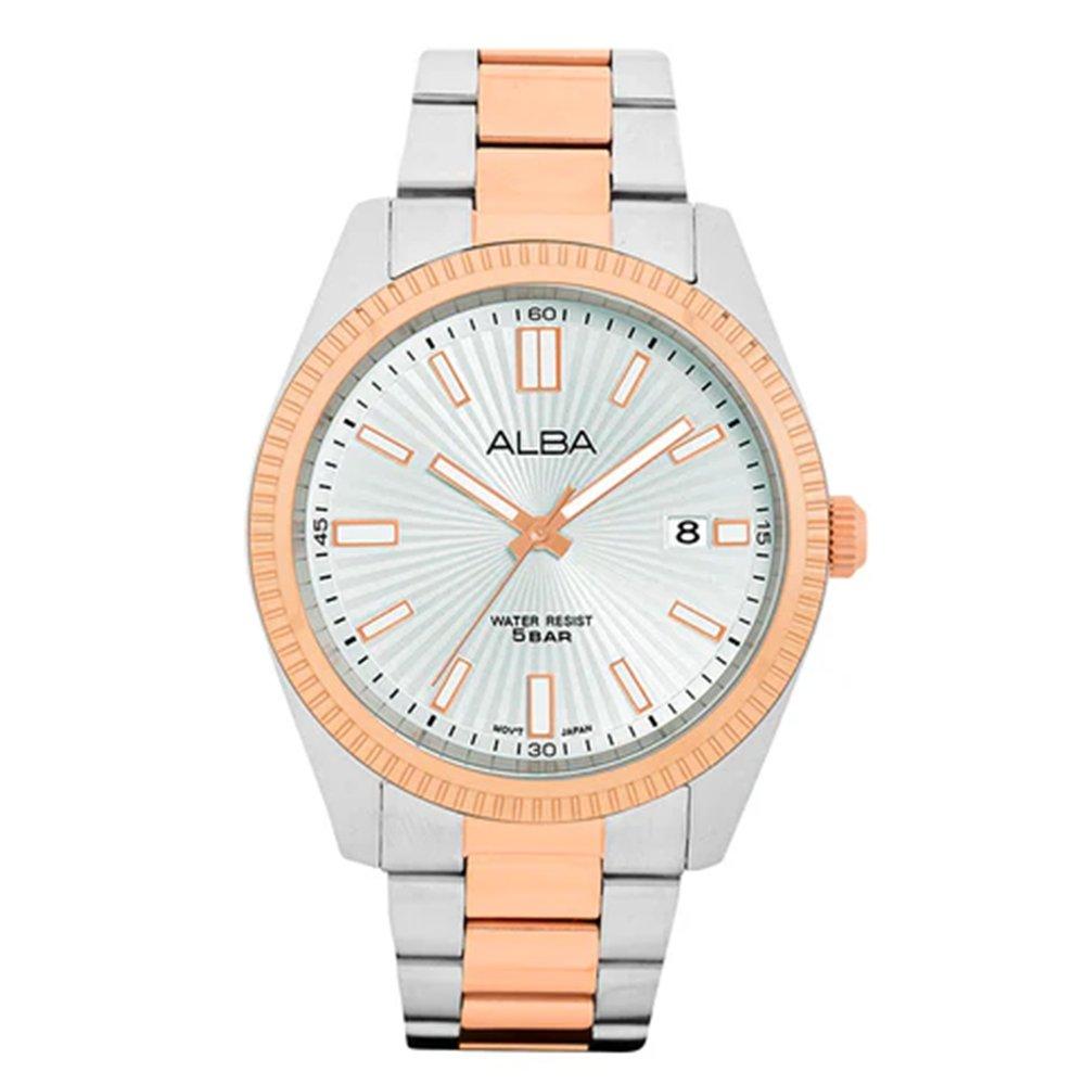 Alba prestige men's watch, analog, 42mm, stainless steel strap, as9s62x1- silver price in Kuwait ...