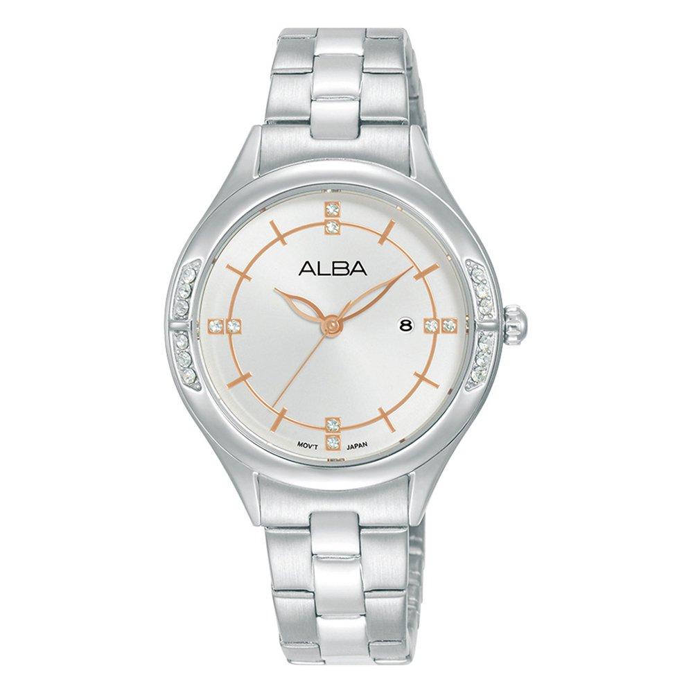 Alba 32mm fashion watch for women, analog, stainless steel band ...