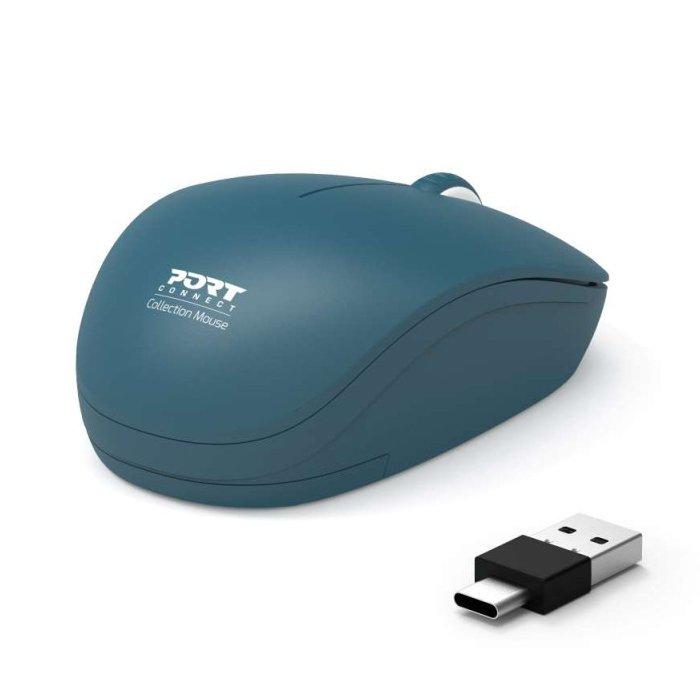 Port Silent Wireless Mouse, 2.4GHz - Saphire| Xcite Kuwait