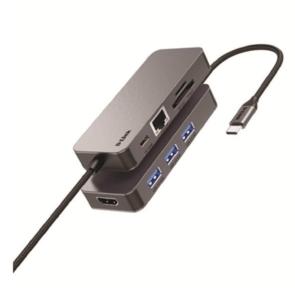 DLINK 8-in-1 USB - C Adapter DUB-C108 - Grey| Xcite Kuwait