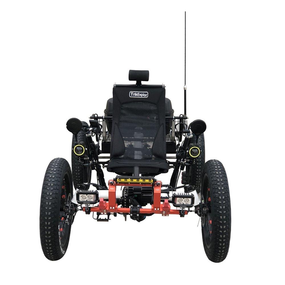 Pre-Order TrikExplor Fat Tire Recumbent Quad in Black| Xcite