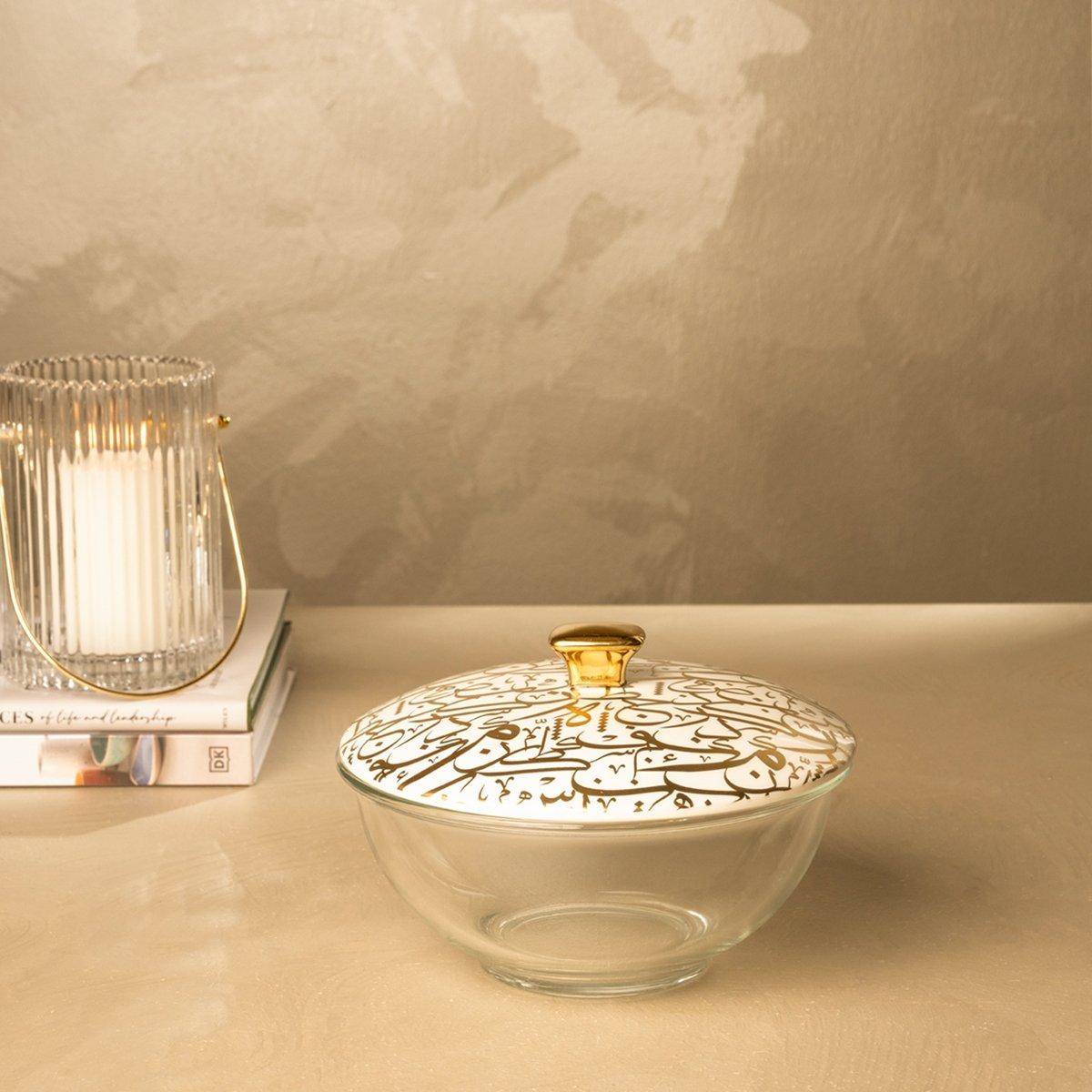 Script Glass Buffet Dish Gold 20.6X14.5 cm in Kuwait | Buy Online ...
