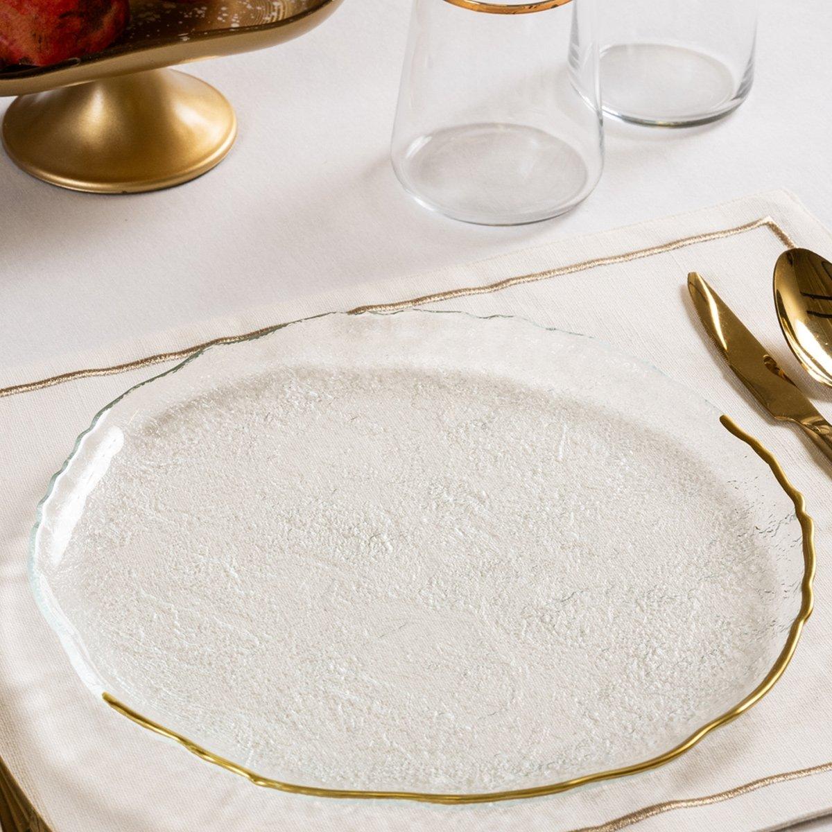 Moon Dinner Plate Gold 27.5X1.8 cm in Kuwait | Buy Online | safathome.com