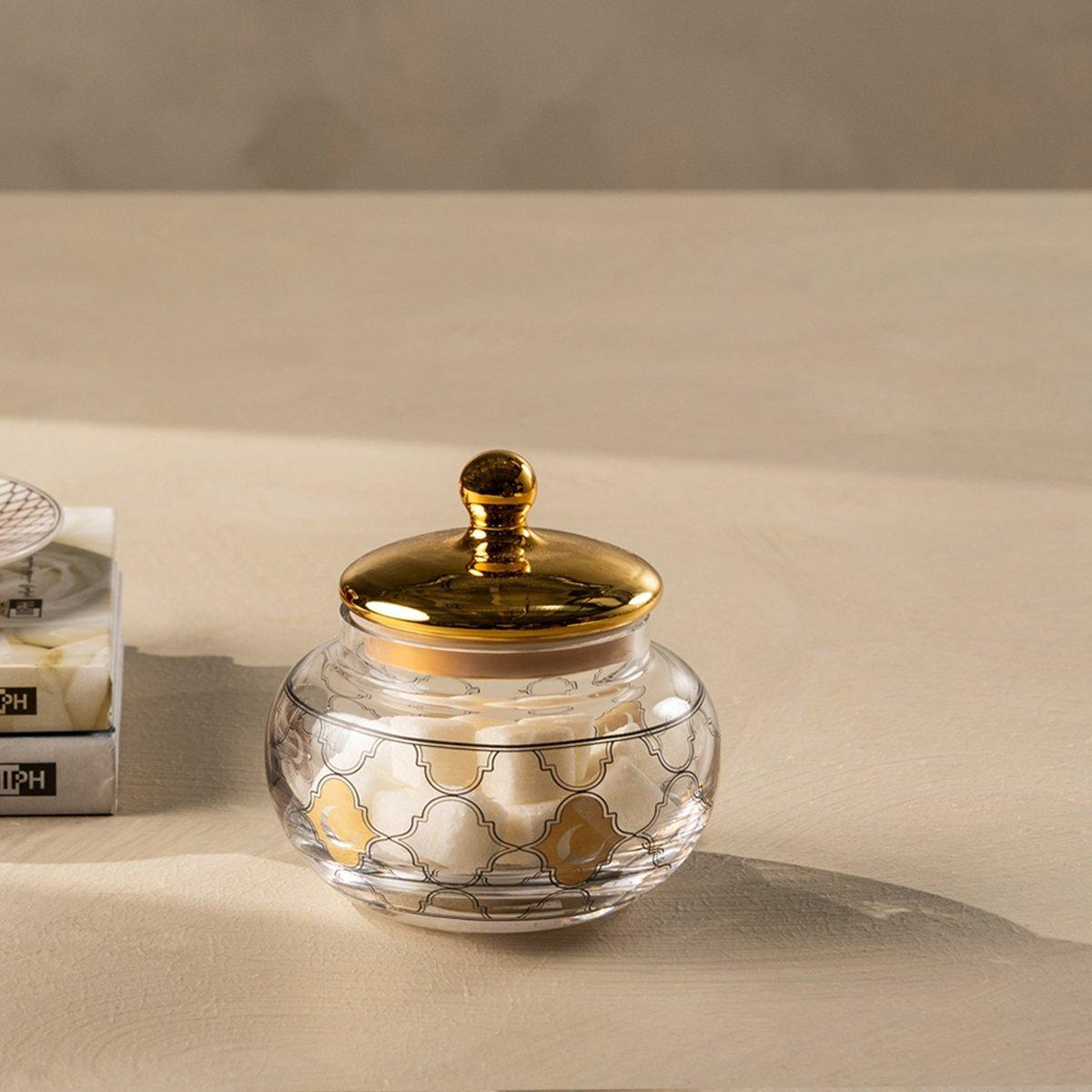 Barakah Glass Sugar Pot Gold 10.2X9.2 cm in Kuwait | Buy Online ...