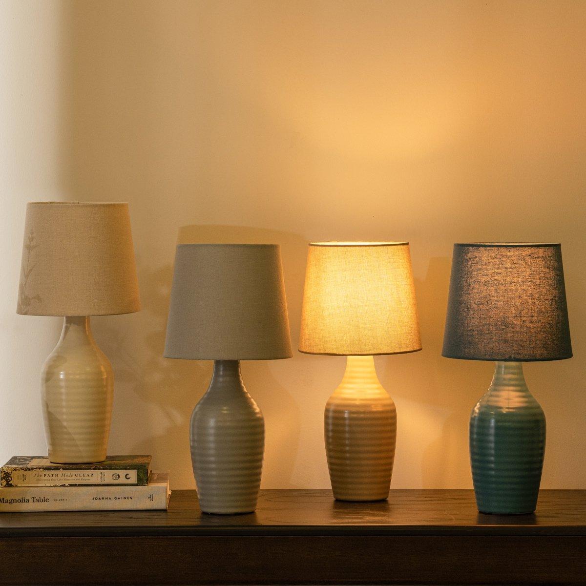 Centro Table Lamp Blue D18 x H36 cm Price in Kuwait - Xcite