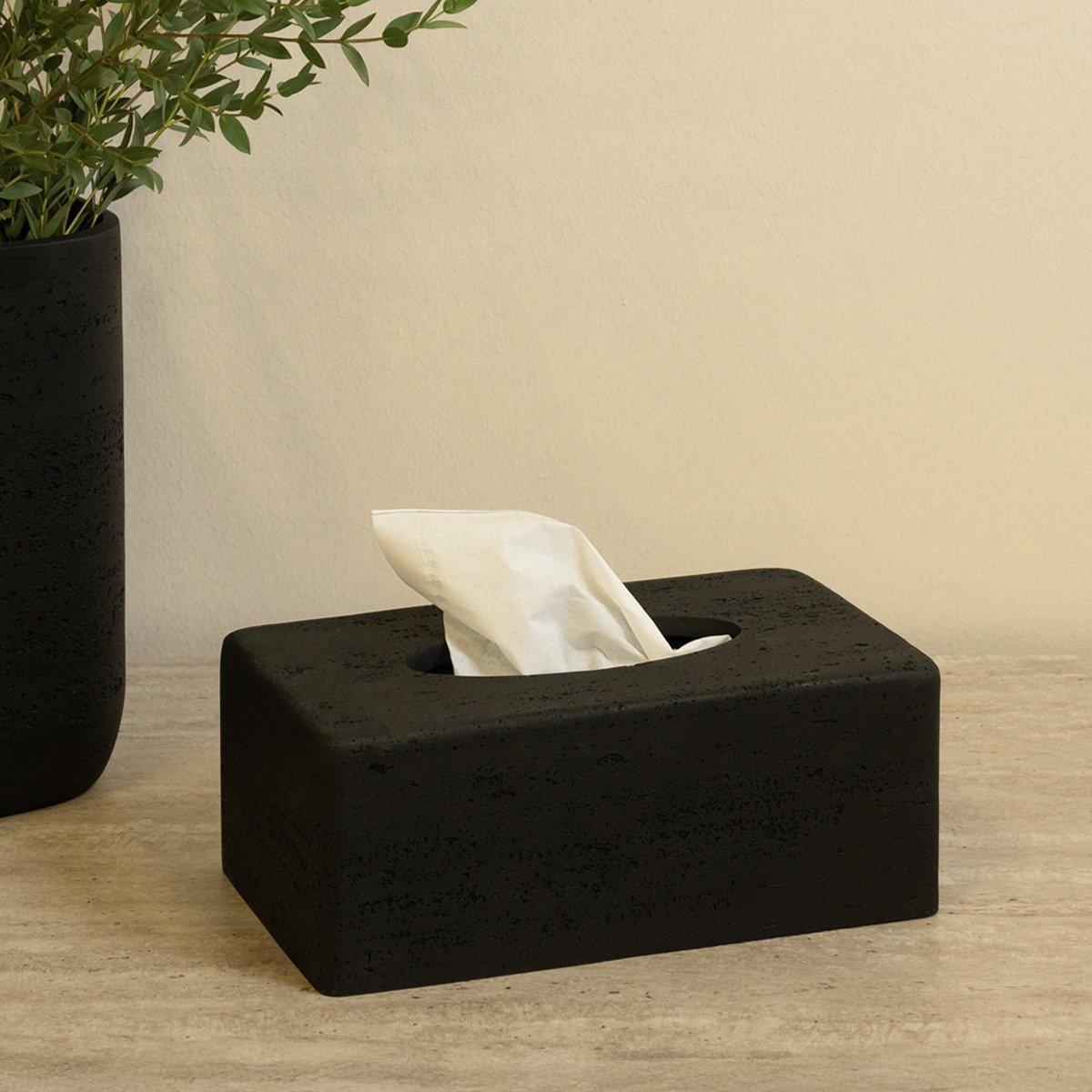 Speckle Resin Tissue Box Black 27X15X10 cm Price in Kuwait - Xcite