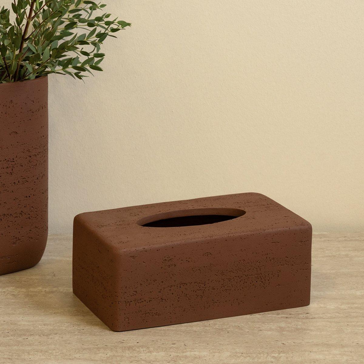 Speckle Resin Tissue Box Brown 27X15X10 cm Price in Kuwait - Xcite