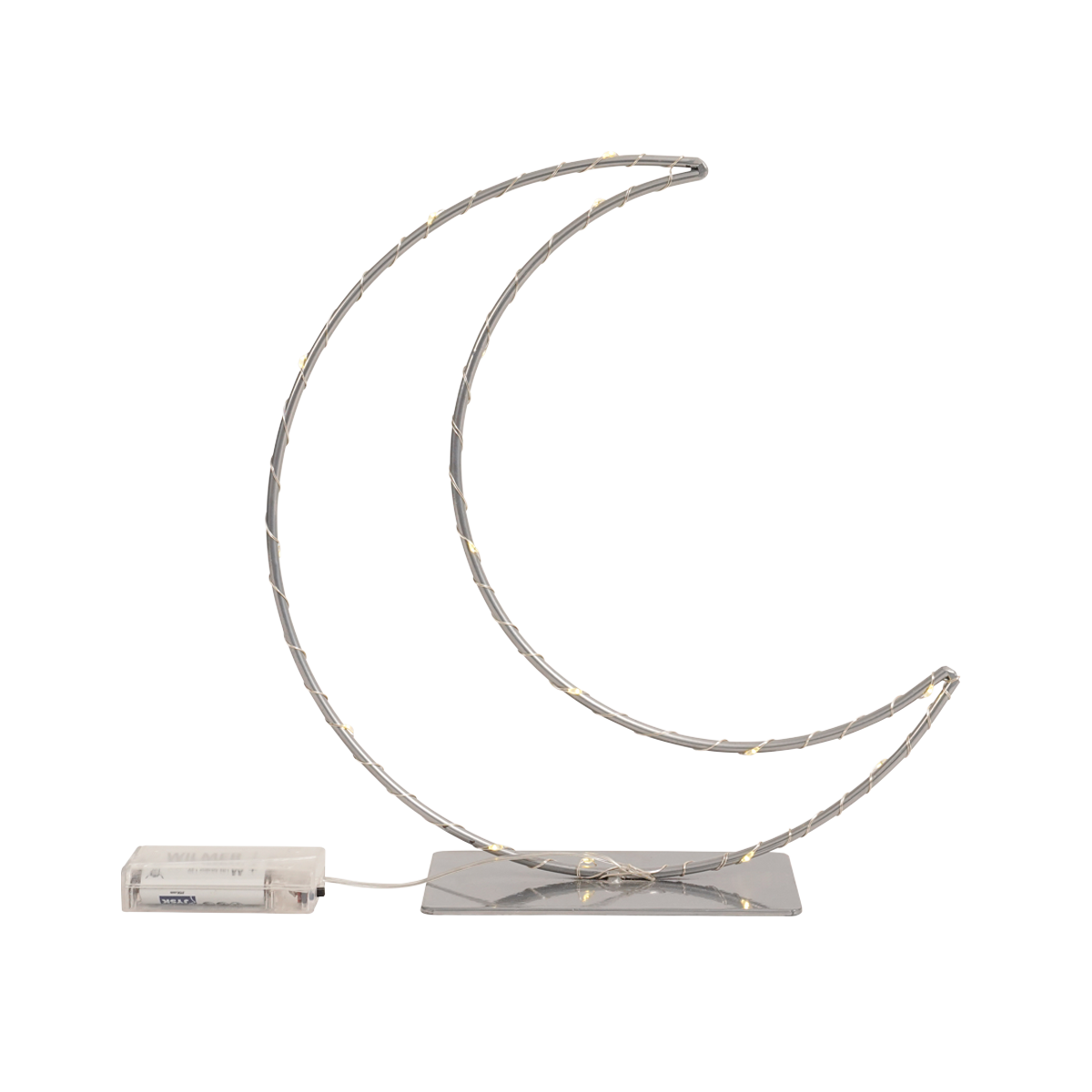 Crescent Metal Led Light Silver 30X39 cm Price in Kuwait - Xcite