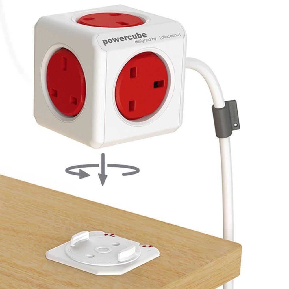 Allocacoc PowerCube 4 + 2 USB Ports Extended Cord| Xcite