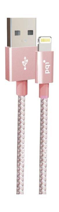 PQI 1m Wooven Lightning Cable To USB Cable - Rose Price in Kuwait - Xcite