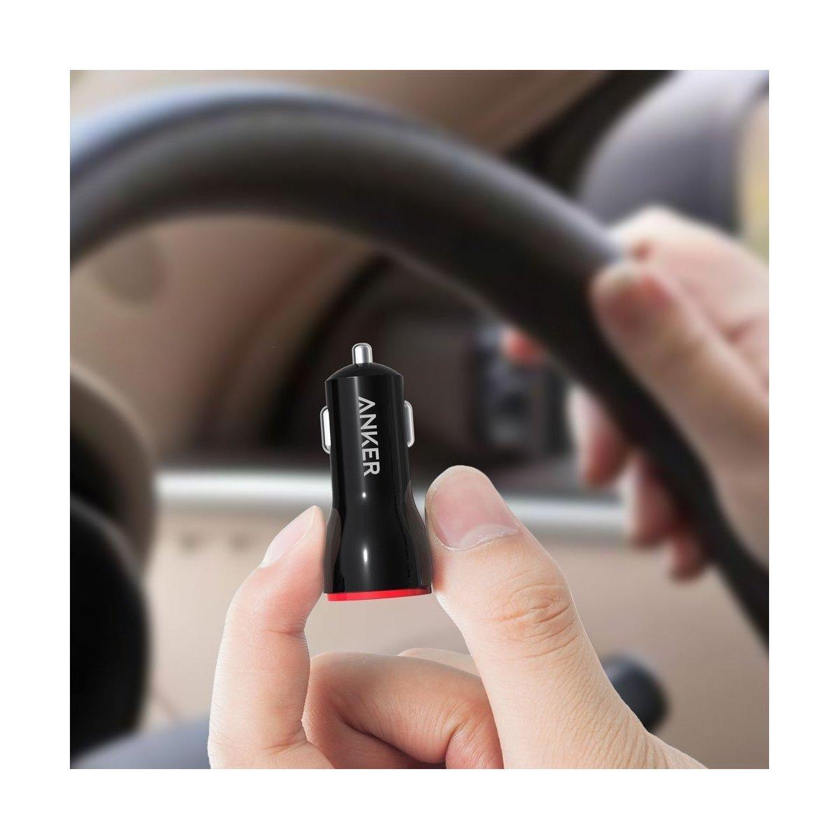 سعر Anker PowerDrive 2 Dual USB Port & Micro USB Cable Car Charger ...