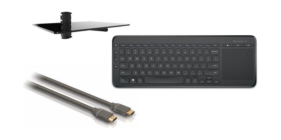 Microsoft AIO Media USB Keyboard +Loctek Single Shelf DVD Wall Mount ...