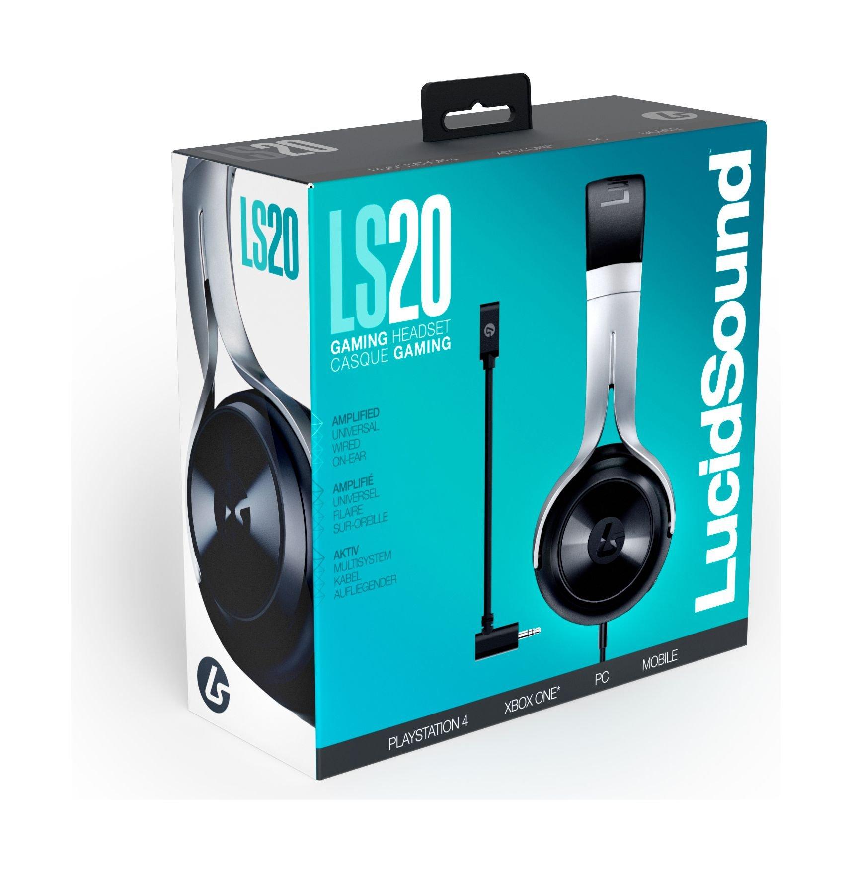 Lucid Sound LS20 Universal On-Ear Wired Gaming Headset w/Mic - Black ...