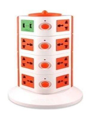 iCon 4 Layer 15 Outlets 2 USB 2.1A Power Center - Orange Price in ...