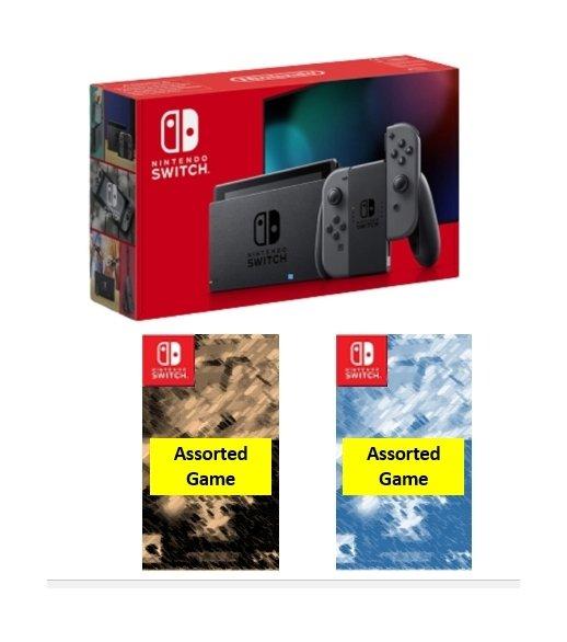 Nintendo Switch (Gray Joy-Con) Portable Gaming System with 2 Assorted ...