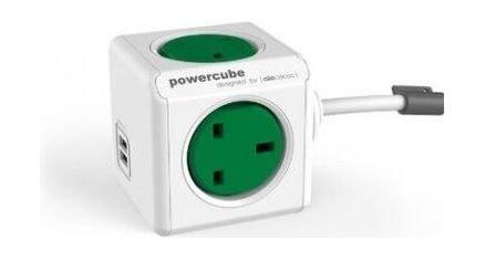 Allocacoc PowerCube Extended USB 1.5m - Green Price in Kuwait - Xcite