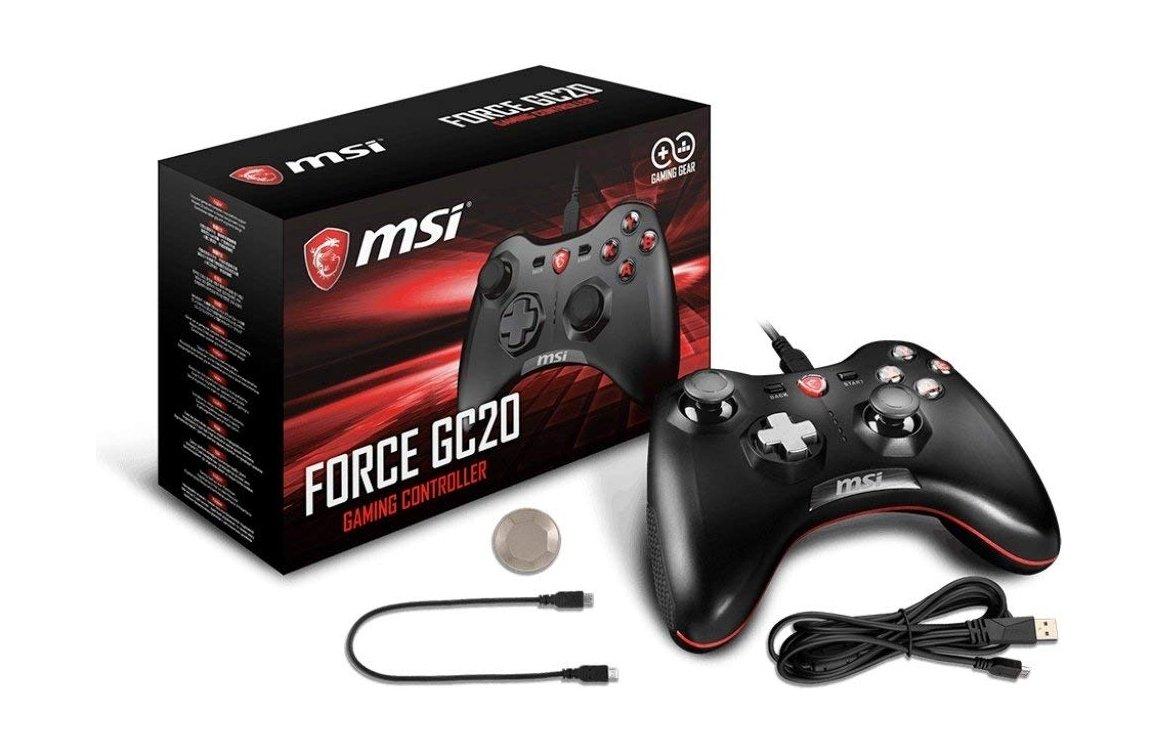 MSI Force GC20 Wired Gaming Controller - Black Price in Kuwait - Xcite