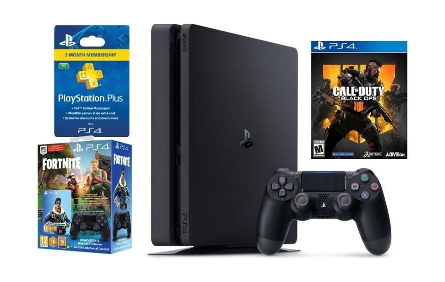 Sony PlayStation 4 Slim 1TB + Call of Duty: Black Ops 4 + Fortnite Game ...