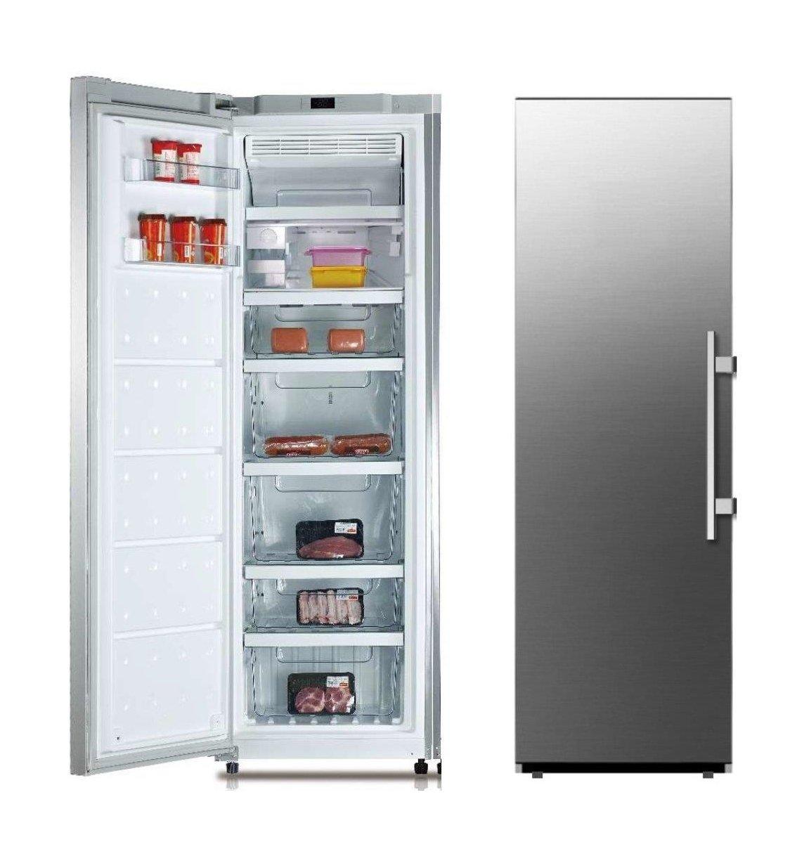 Midea 9 CFT Upright Freezer (HS338FWEDS) - Silver| Xcite KSA