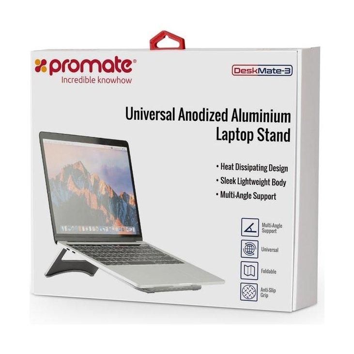 Promate Deskmate 3 Universal Anodized Aluminum Laptop Stand - Silver ...