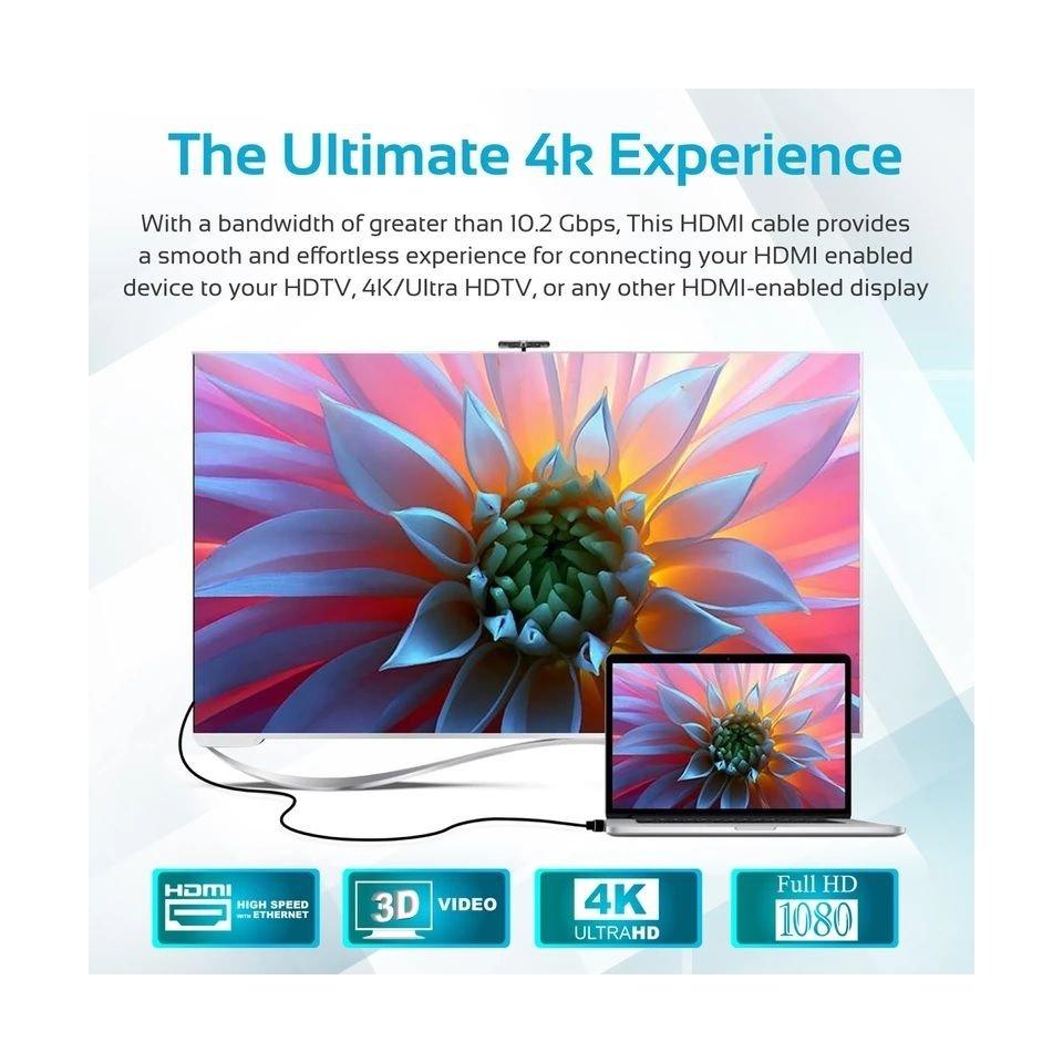Promate 4K HDMI Audio Video Cable (ProLink4K1-300) - Black Price in ...