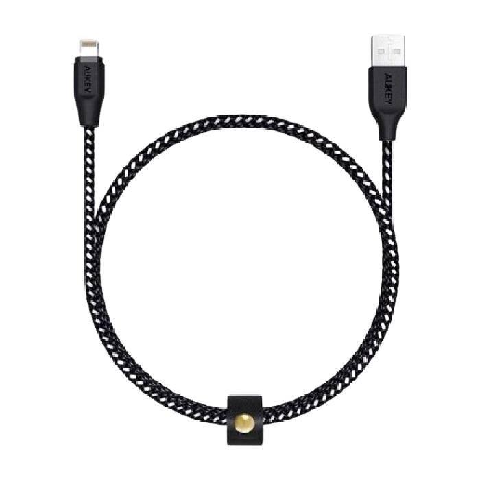 Aukey MFi Lightning Sync & Charge Cable 1.2m - Black Price in Kuwait - Xcite