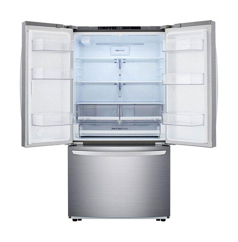 LG LM293BBSLN 22.6 CFT Multi Door Refrigerator - Silver | Xcite KSA