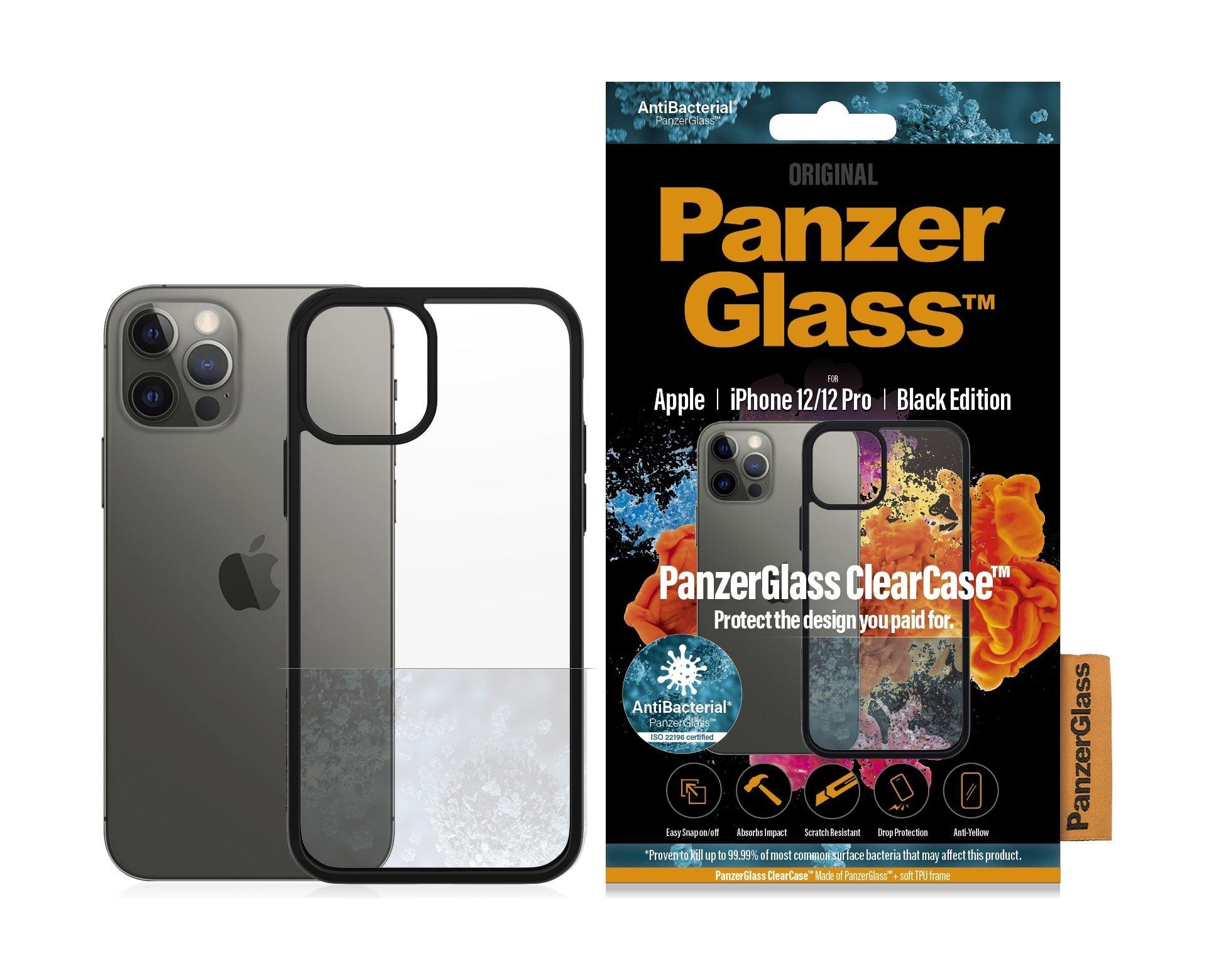 سعر Panzer Glass Clear Case for iPhone 12 | 12 Pro 6.1-inch - Black في ...