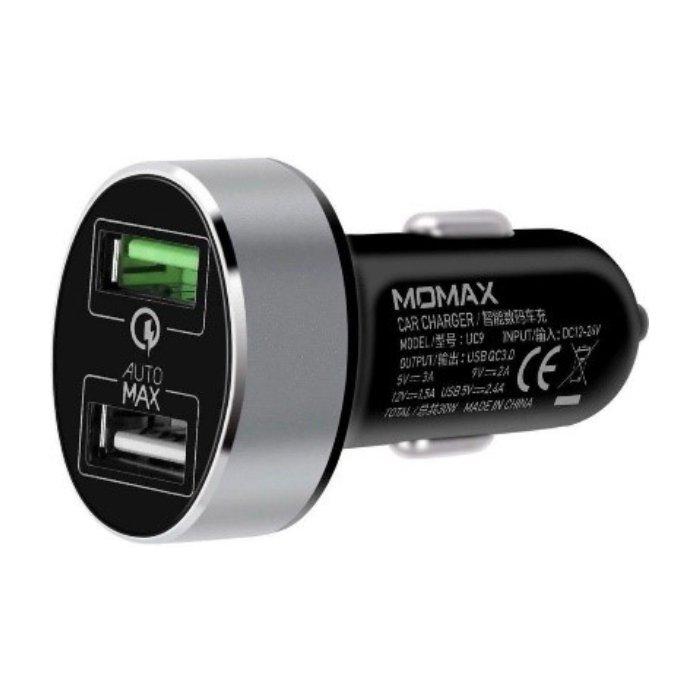 Momax UC series Dual-port Fast Car Charger | Shop Online | Xcite KSA