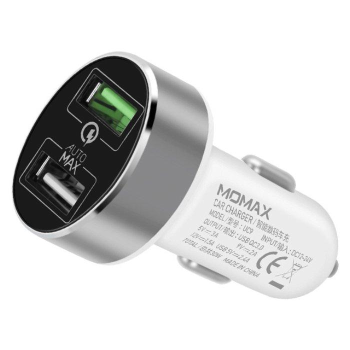 Momax UC series Dual-port Fast Car Charger | Shop Online | Xcite KSA