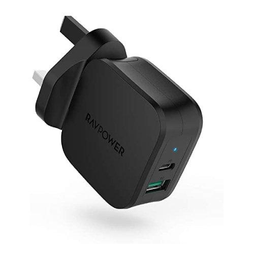 RAVPower 18W Dual USB Port Wall Charger | Shop online | xcite KSA