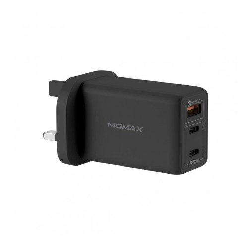سعر Momax OnePlug GaN 65W 3-Port Fast Charging Charger - Black في ...