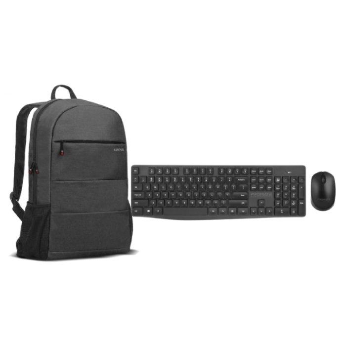 Promate Alpha Anti-Theft 15.6 Inches Laptop Backpack + Promate Wireless ...