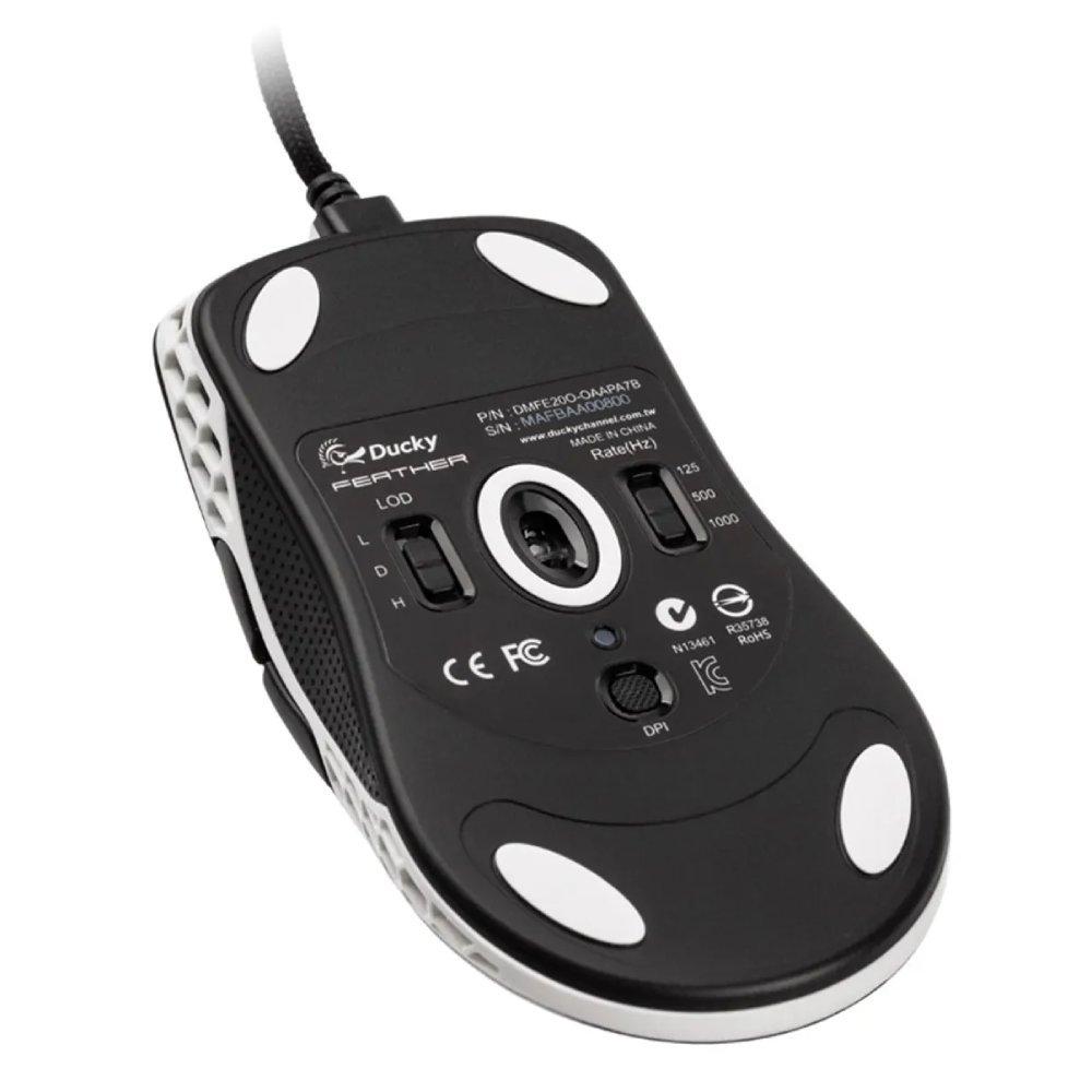 Ducky Feather RGB Omron Gaming Mouse - Black / White Price in Kuwait ...