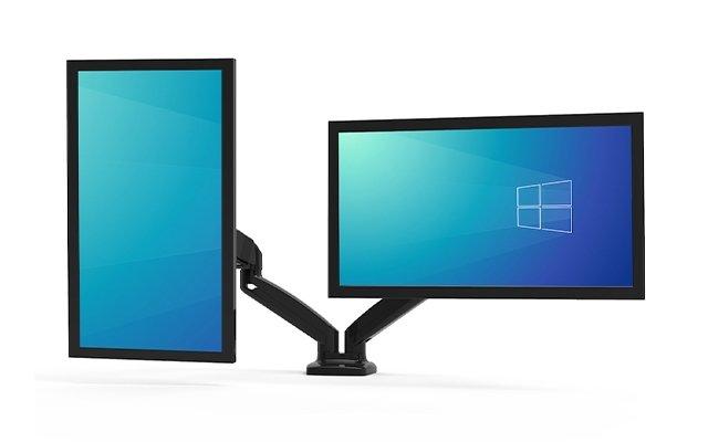 Port Desk Mount Arm Vesa Dual Screen Price in Kuwait | Shop online - Xcite