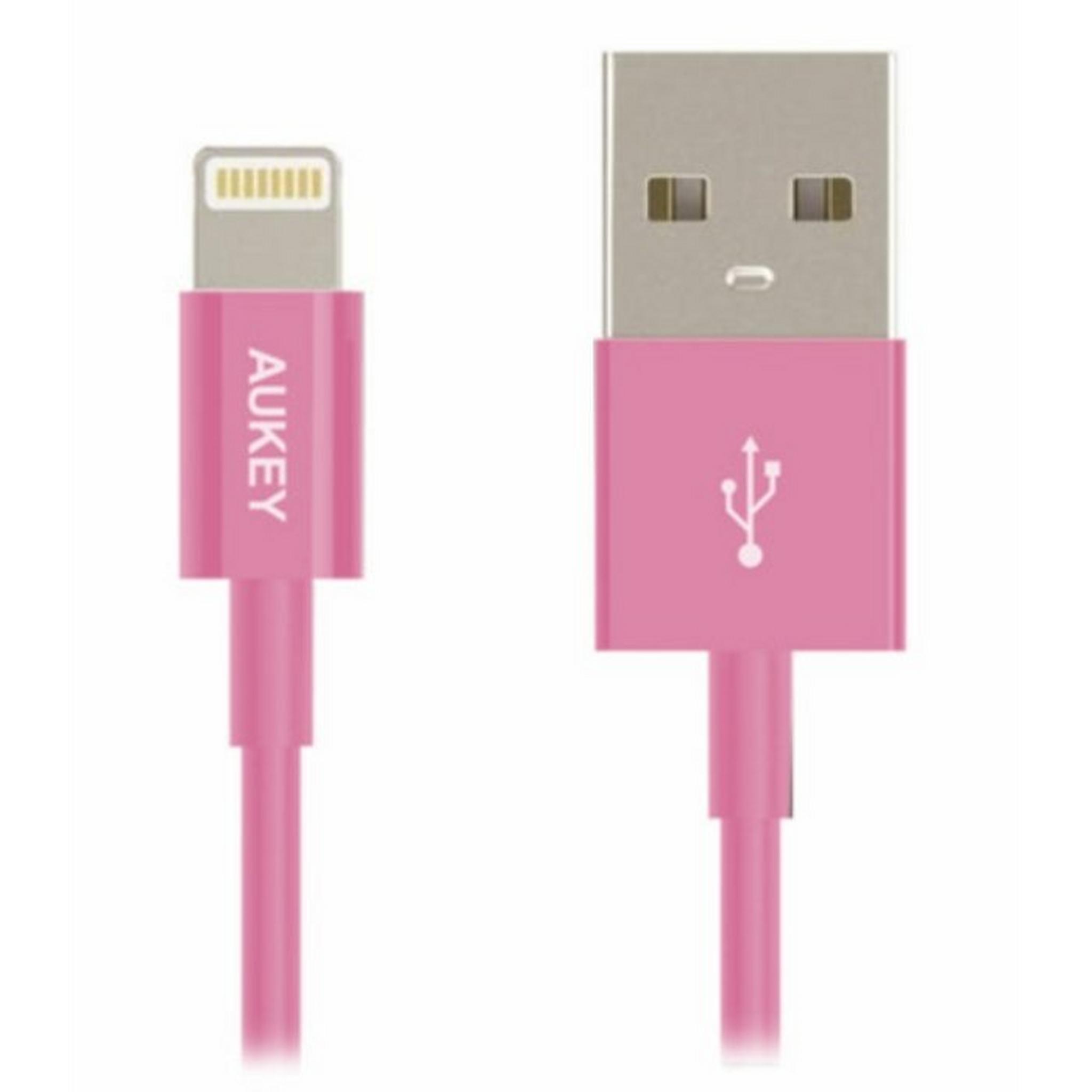 Aukey MFI Lightning 8 Pin Sync Cable - Pink Aukey MFI Lightning 8 Pin Sync Cable - Pink
