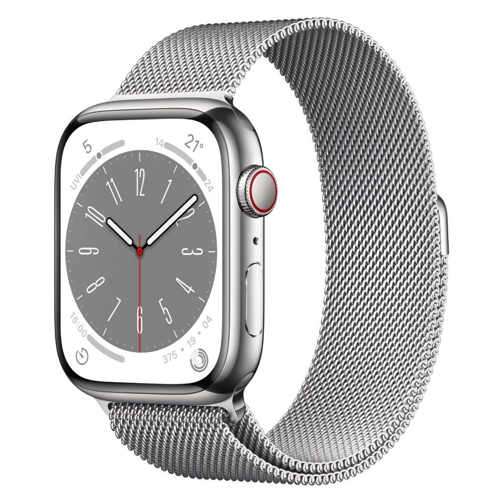 Pre Order Apple Watch S8 Cellular 45mm - Silver Milanese Loop Price in ...