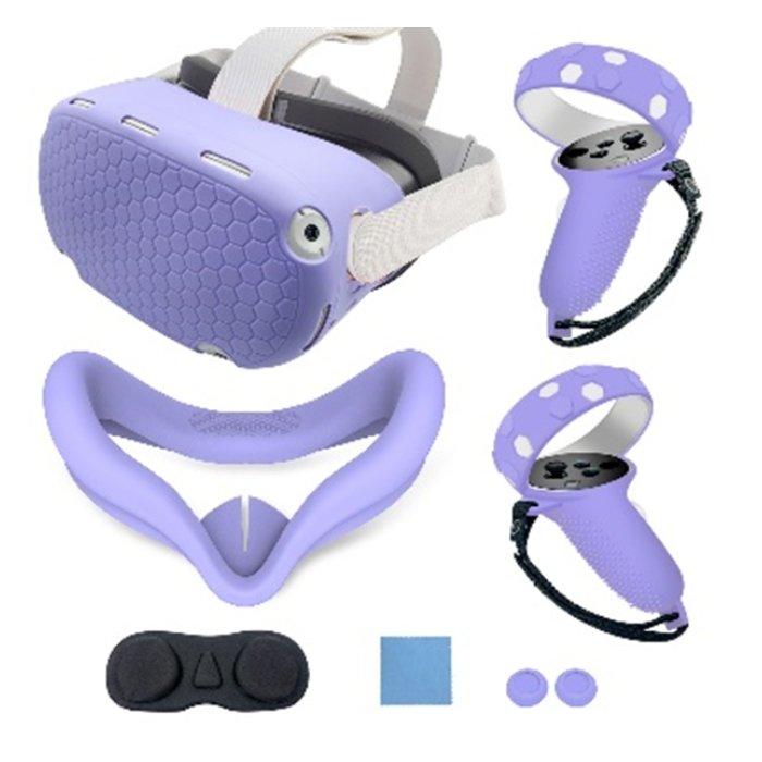 Gamax Oculus Quest 2 Silicone Protective Case Set - Purple Price in ...