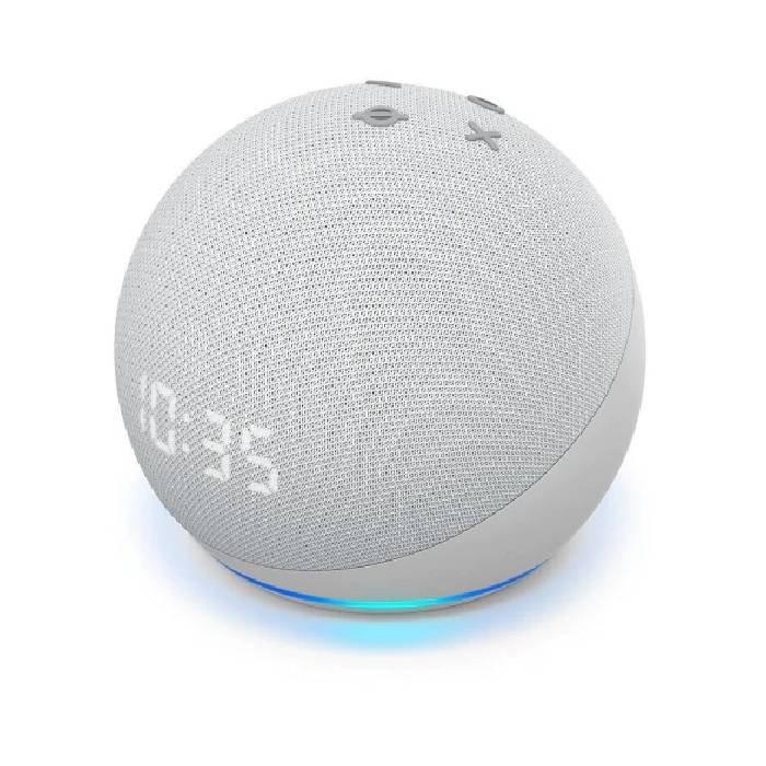 Amazon Echo Dot With Clock, ECD5GNCLK-WHT| Xcite