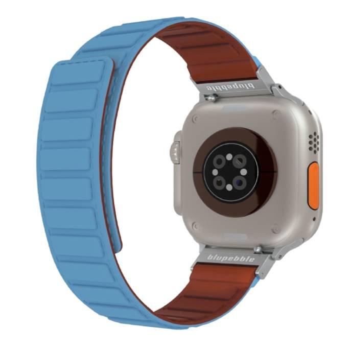 "Blupebble Reversible Watch Strap Blue and Brown | Xcite"