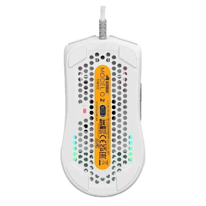 Glorious Model O2 Wired RGB Gaming Mouse Matte White| Xcite
