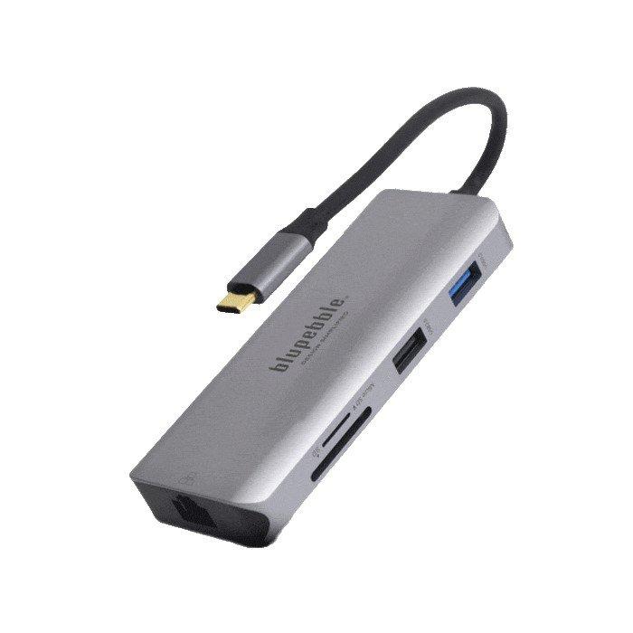 Blupebble C9 Multiport Aluminum 9-in-1 Multimedia Hub| Xcite